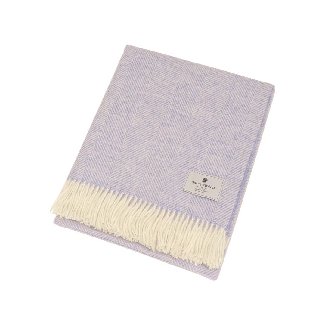 Bronte Herringbone Wool Throw Parma Violet | 100% Pure New Wool ...