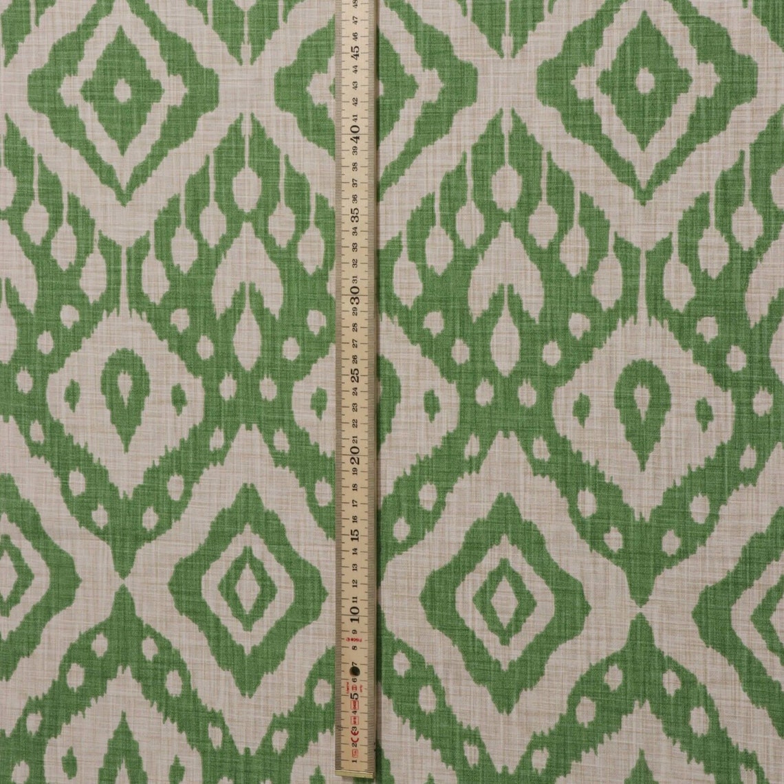 ILIV Marrakech Ikat Fabric Emerald Green 140cm 100% BCI Cotton Eco ...