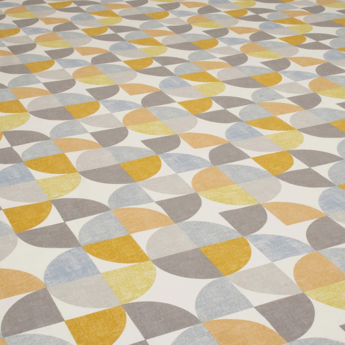 ILIV Spiral Tangerine Fabric | 140cm | 100% Cotton | Geometric ...