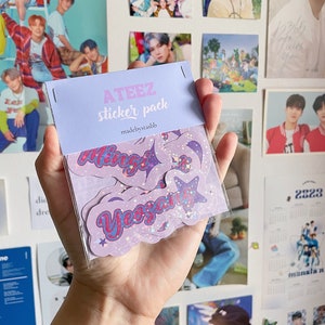ATEEZ Sticker Set Sparkle Stikers Ateez Names Stiker Atiny - Etsy