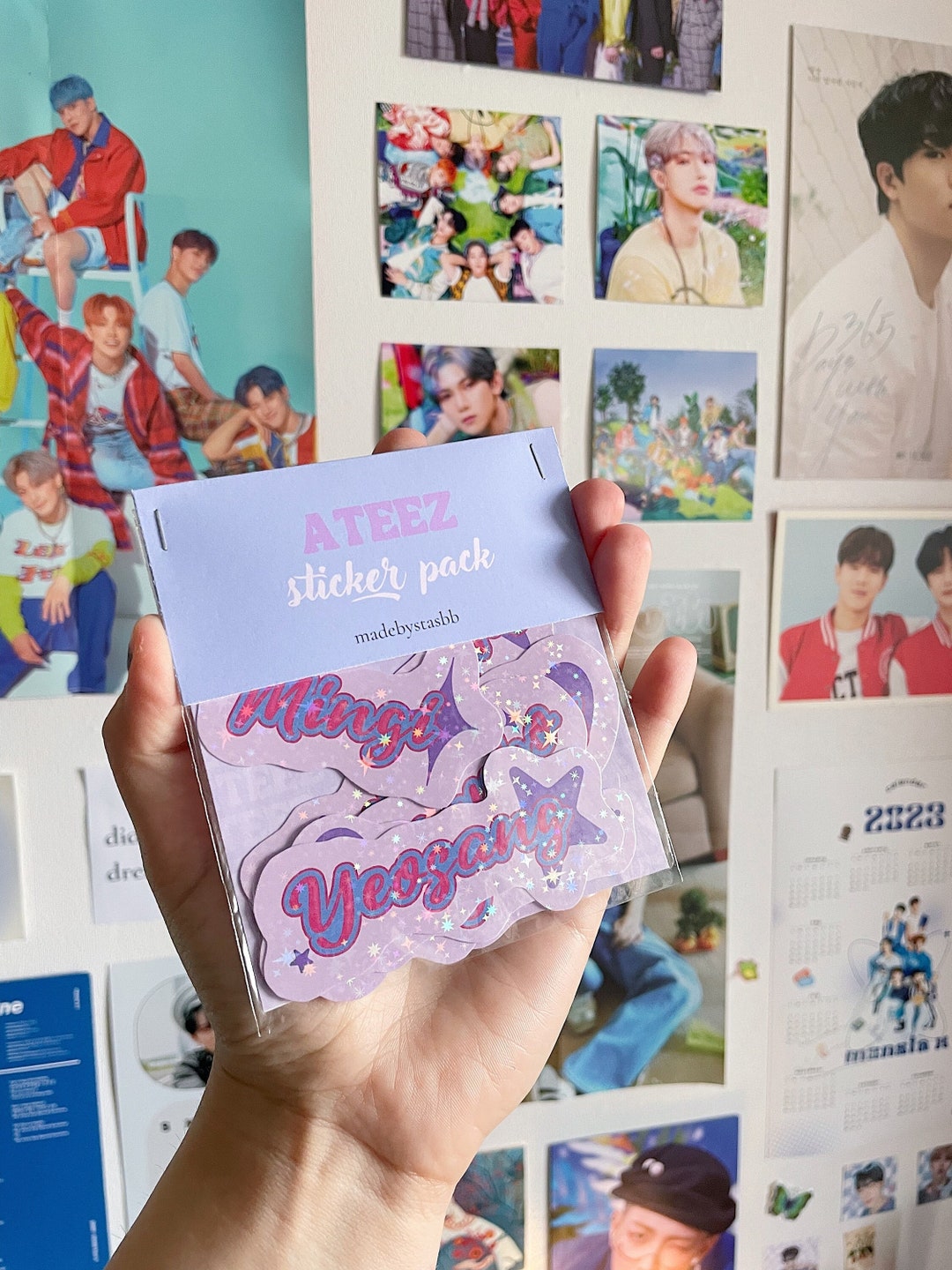ATEEZ Sticker Set Sparkle Stikers Ateez Names Stiker Atiny - Etsy