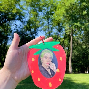 Acrylic Card Holder STRAWBERRY Acrylic Photocard Holder, Red Berry ...