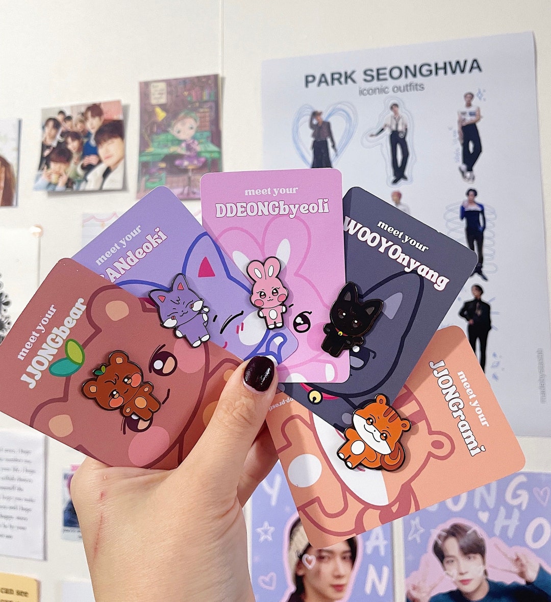 Ateez ANITEEZ Enamel Pin, Ateez Pins, Atiny Charm, Kpop Bag Pin Set, Ateez ANITEEZ Pin - Etsy