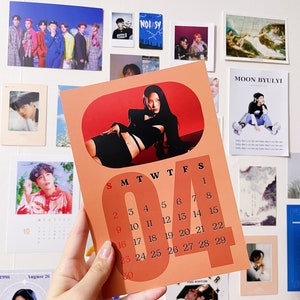 DIGITAL A5 2024 Kpop Calendar CUSTOM Made, you Choose Photos Kpop Table ...