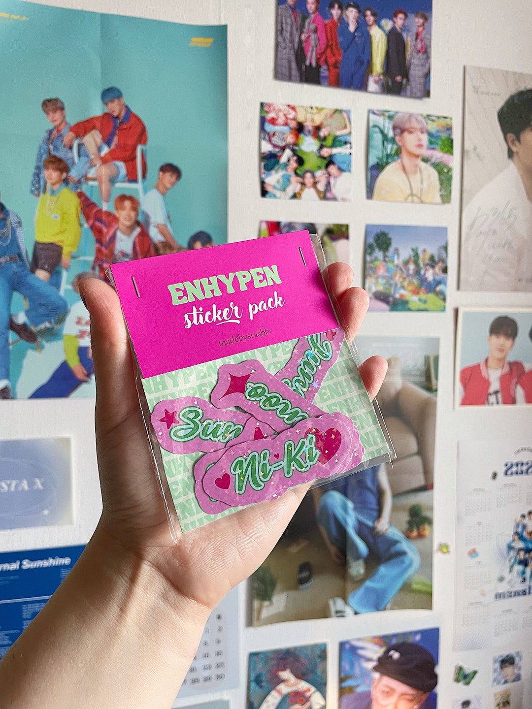 Enhypen Sticker Set Sparkle Stikers Enhypen Names Stiker - Etsy