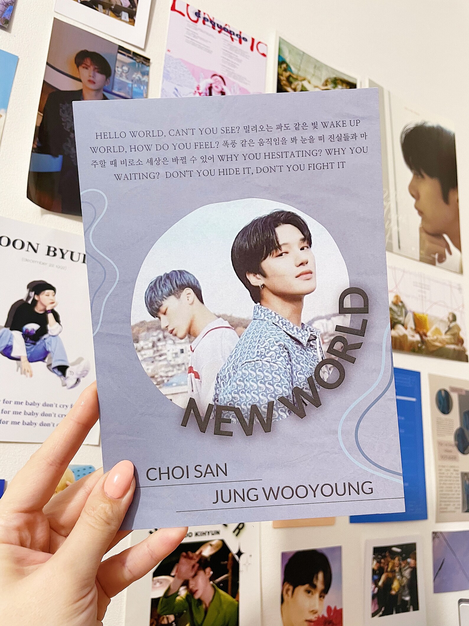 Woosang Art Print A5 Size Ateez Poster Choi San and Jung - Etsy