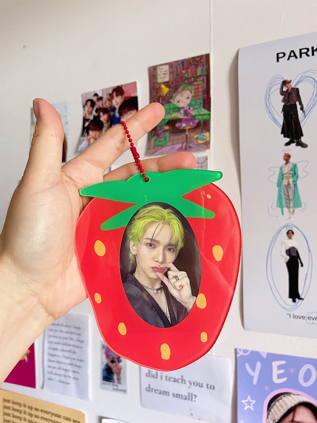 Acrylic Card Holder STRAWBERRY Acrylic Photocard Holder, Red Berry ...