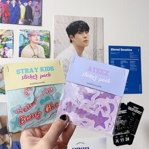 ATEEZ Sticker Set Sparkle Stikers Ateez Names Stiker Atiny - Etsy