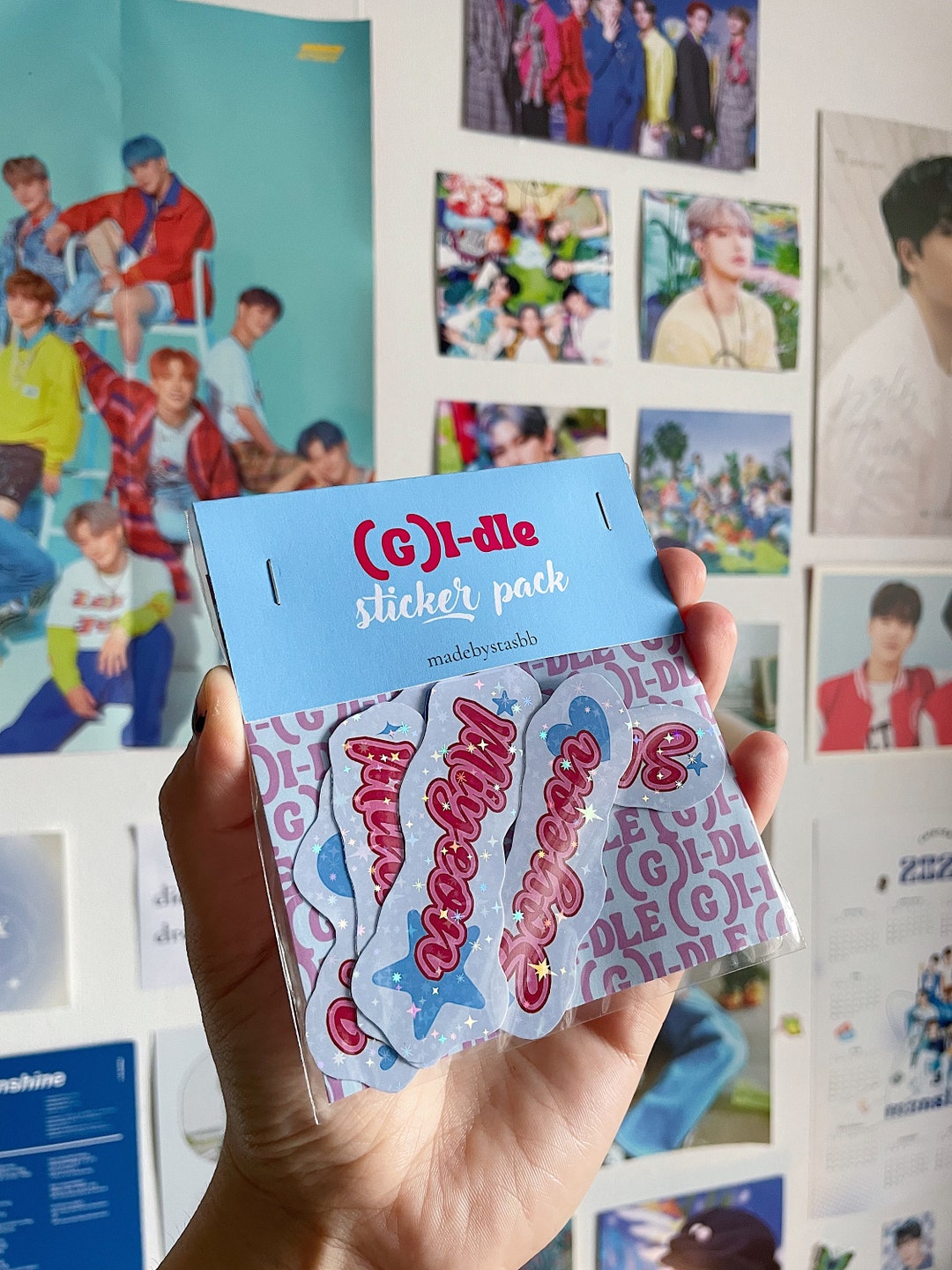 Sticker Set gi-dle, Sparkle Stikers, GIDLE Names Stiker, Neverland Gift ...