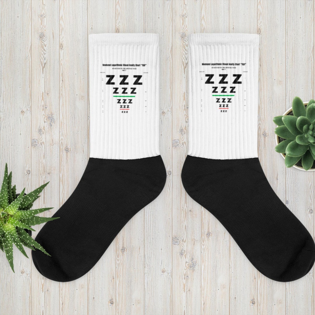 Weekend Logmar Eye Chart | Socks | Medical Gifts and Apparel for ...