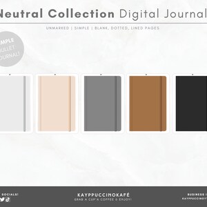 5 Digital Bullet Journals!/notebooks! NEUTRAL COLLECTION | Goodnotes ...