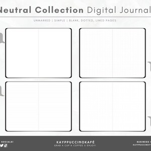 5 Digital Bullet Journals!/notebooks! NEUTRAL COLLECTION | Goodnotes ...