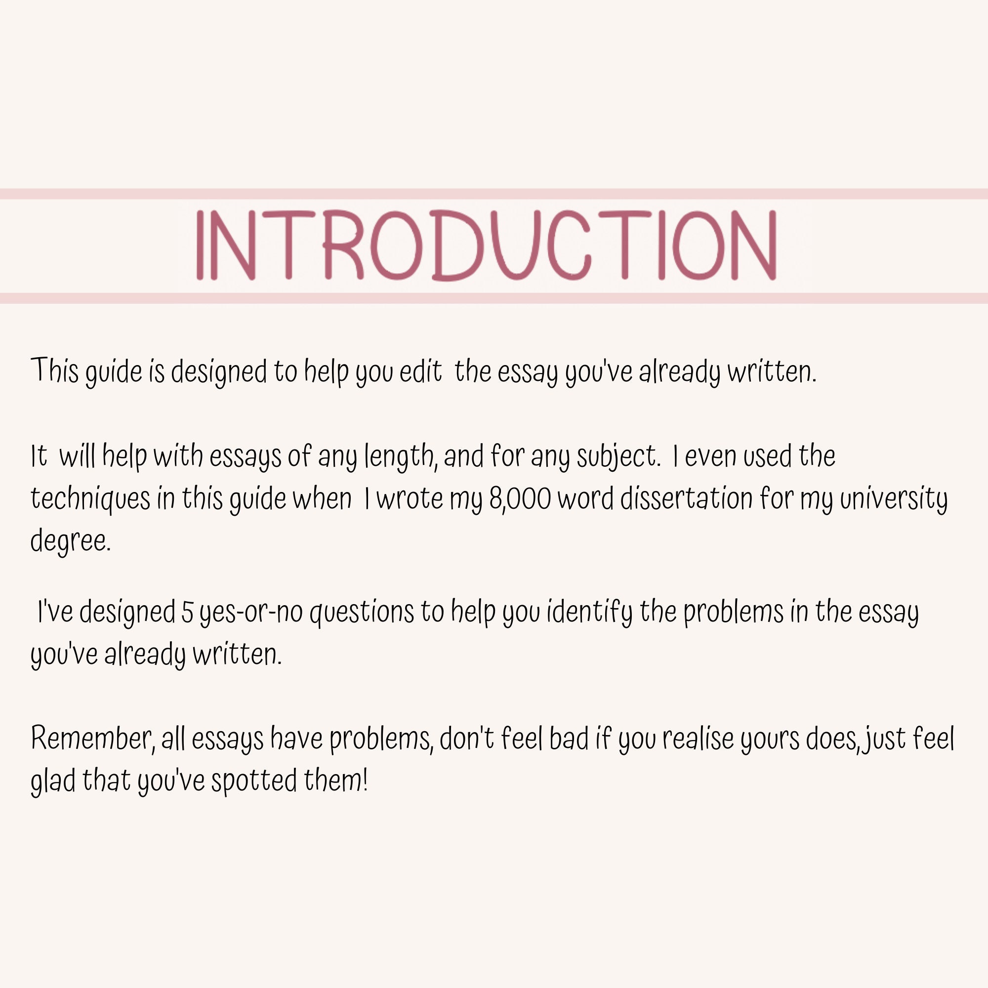 How to Edit an Essay | Printable PDF Study Guide - Etsy