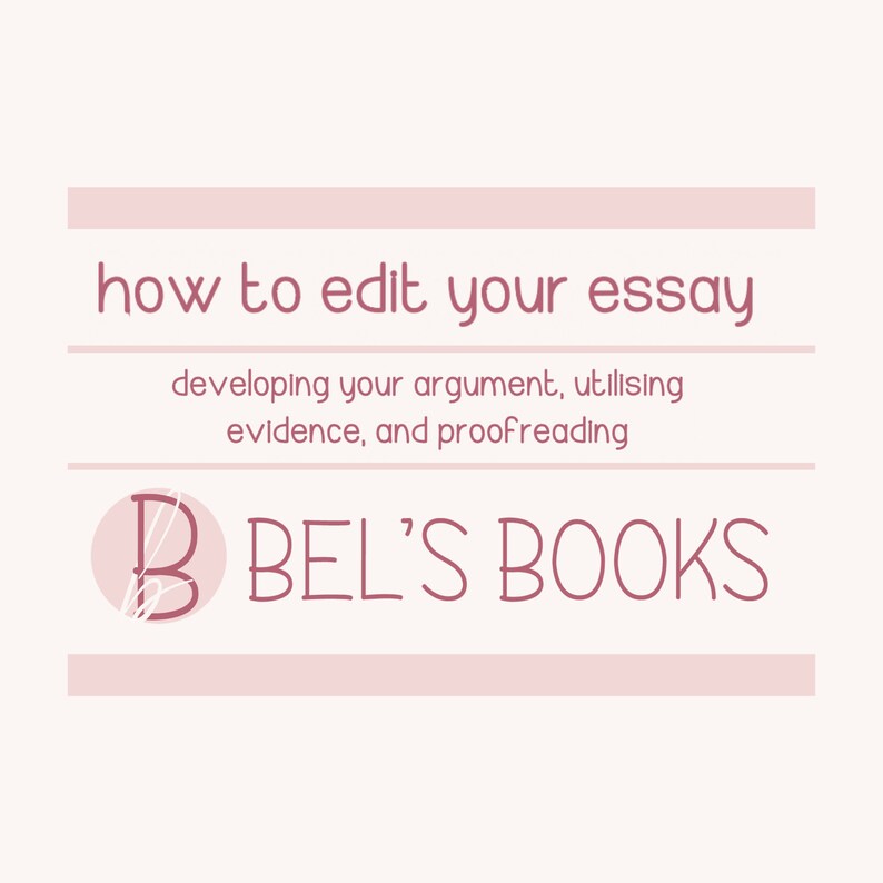 How to Edit an Essay | Printable PDF Study Guide - Etsy