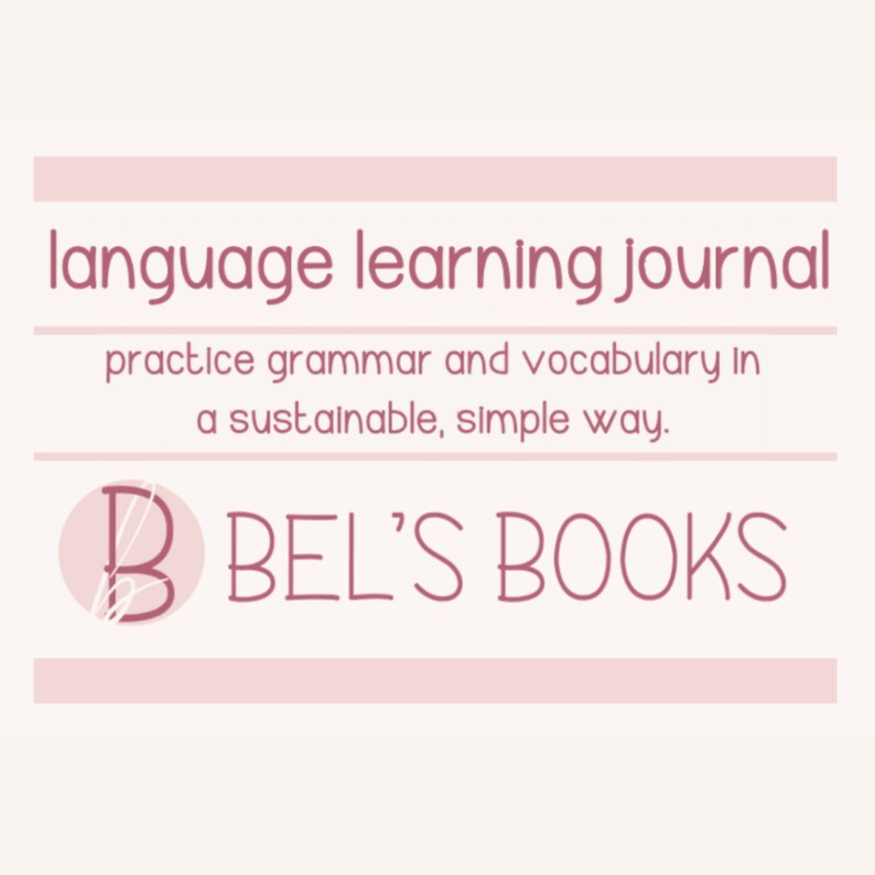 Language Learning Journal Printable PDF Resource Etsy