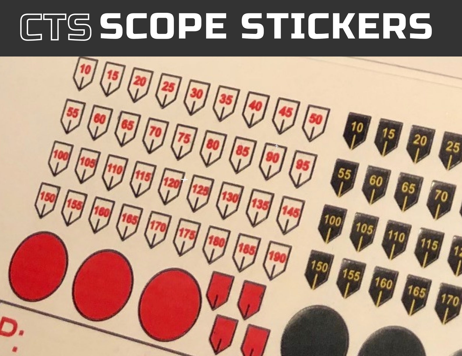 Scope Turret Stickers for Yardage Markers Air Gun Stickers Scope ...