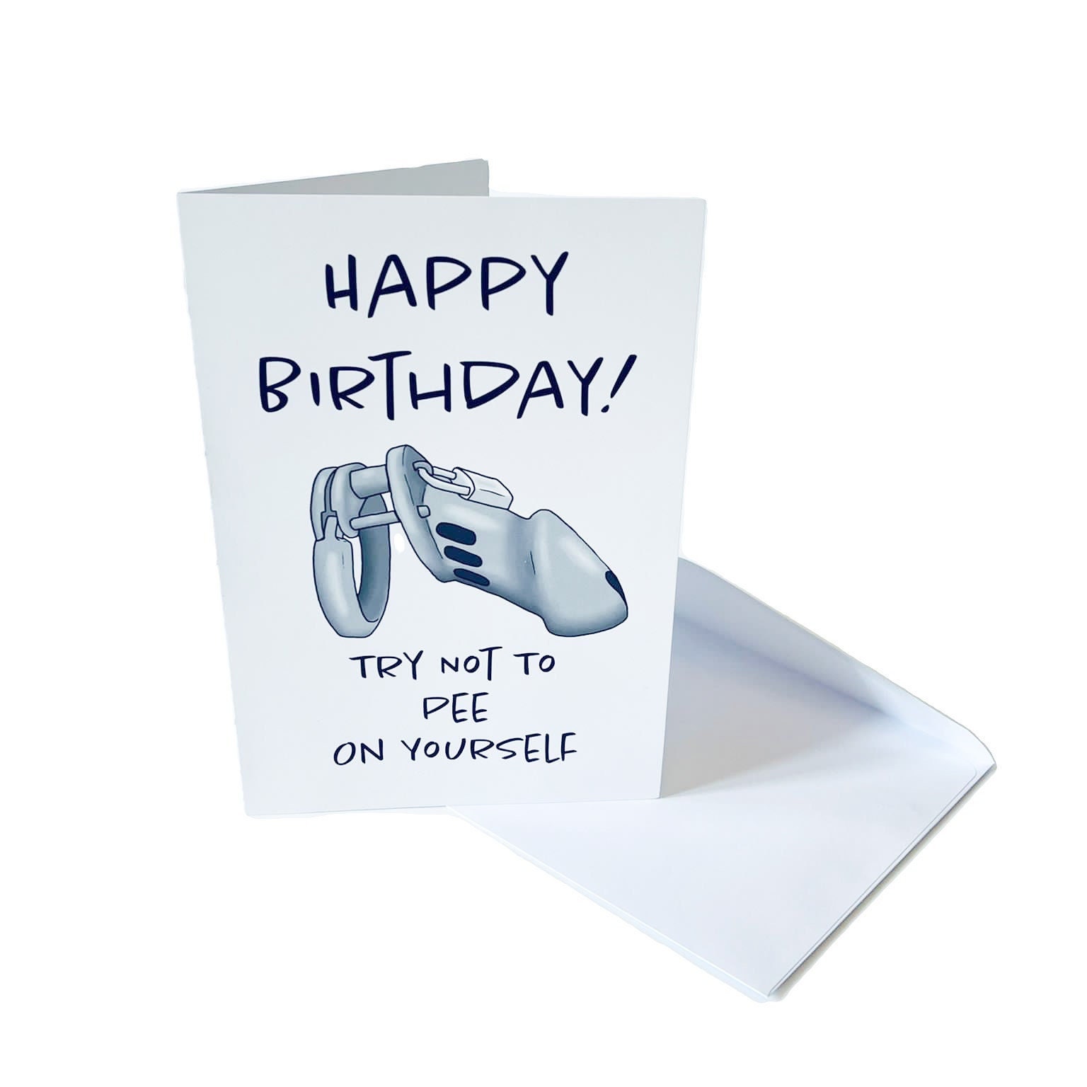 Chastity Cage BDSM Birthday Card. Bondage Kinky Birthday Card Sexy Gift ...