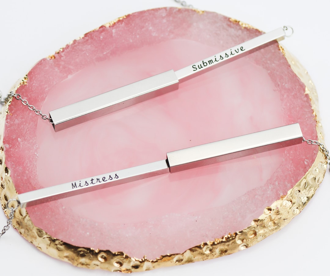 Mistress & Submissive Hidden Word Necklace. BDSM Submissive - Etsy