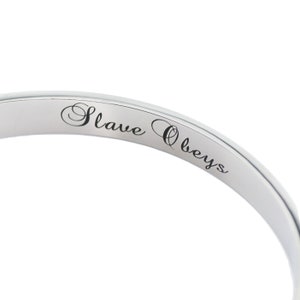 Master Commands & Slave Obeys Cuff Bracelets. Secret Hidden - Etsy UK