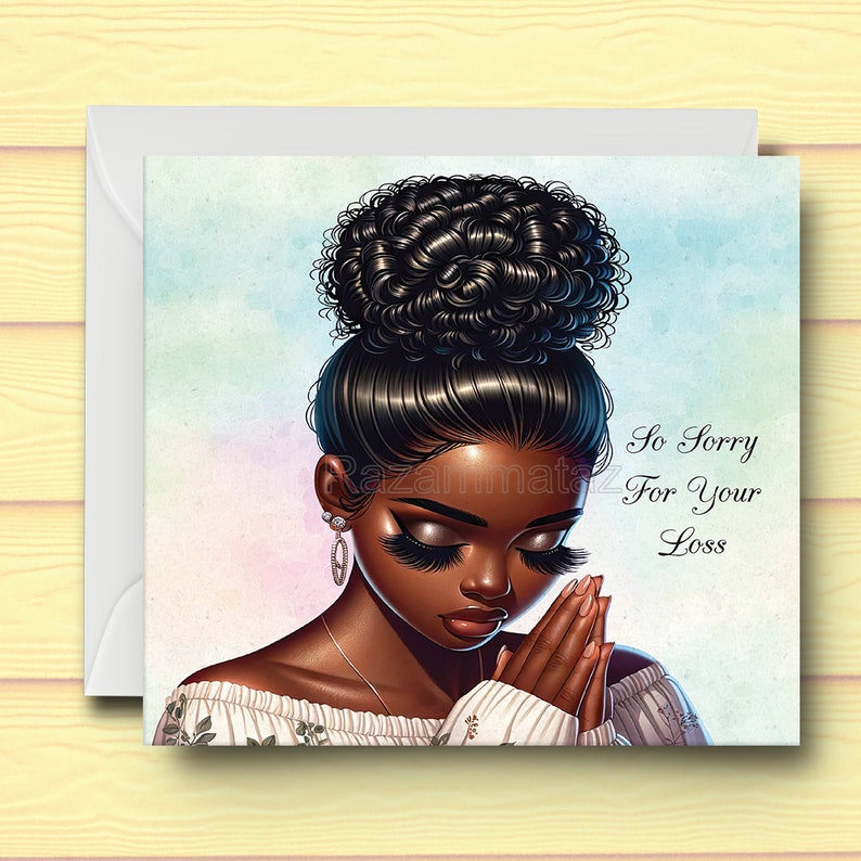 Black Sympathy Card D2 - Etsy