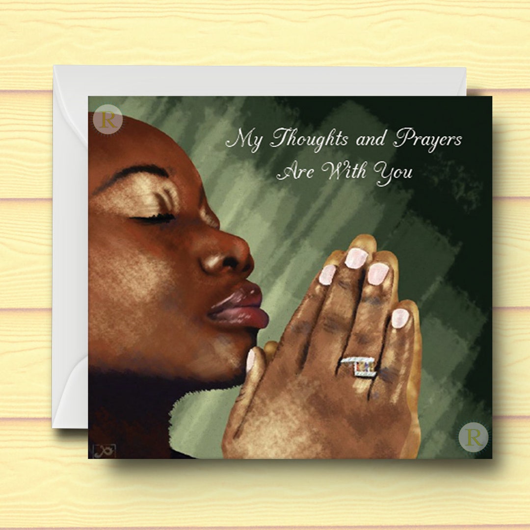 Black Sympathy Card C - Etsy