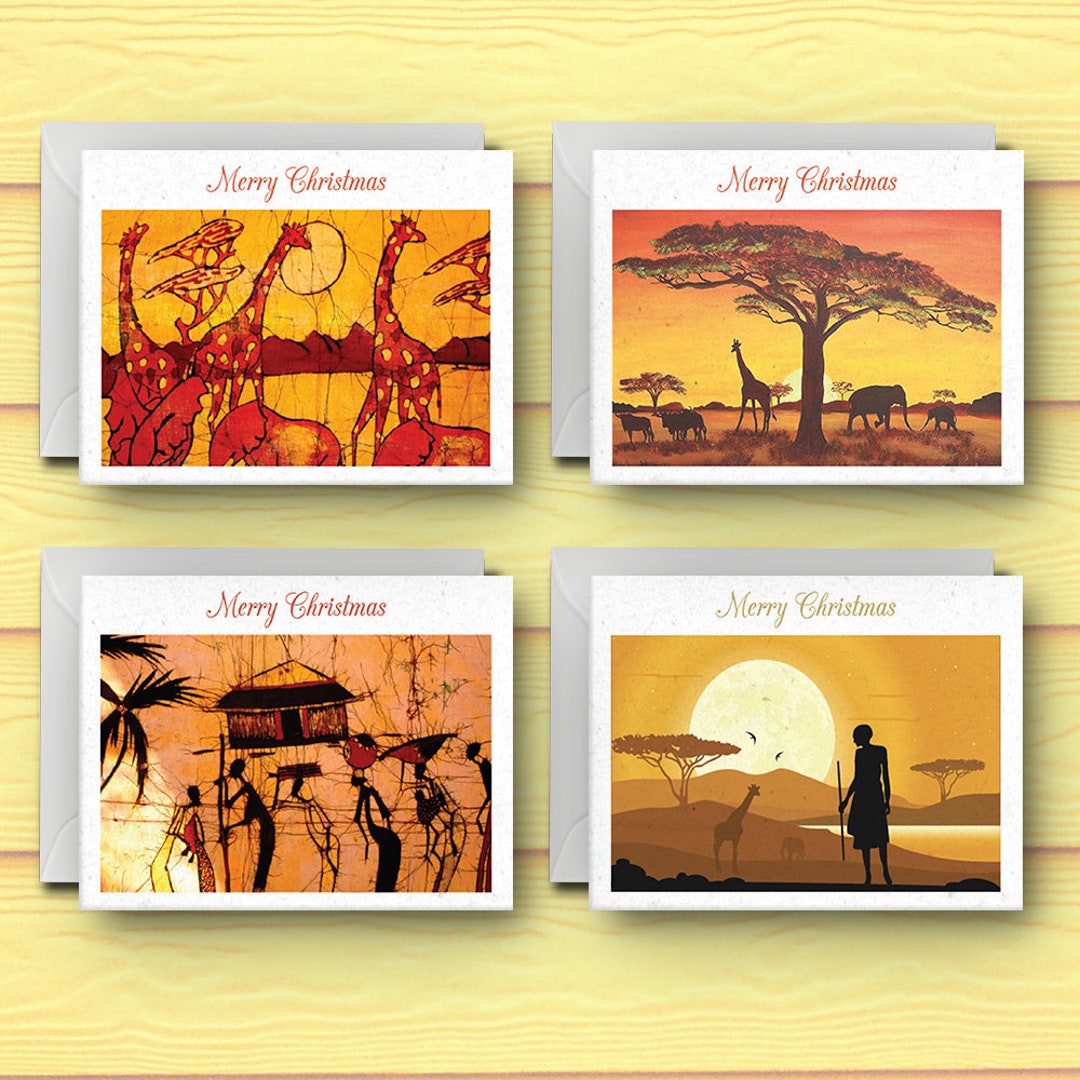 African Christmas Card Set E - Etsy