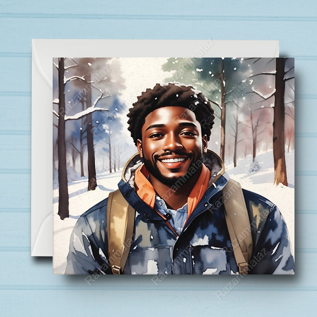 Black Man O Christmas Card - Etsy