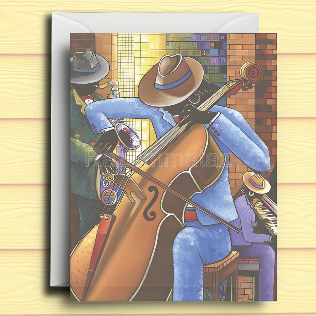 Black Jazz Band E Card - Etsy