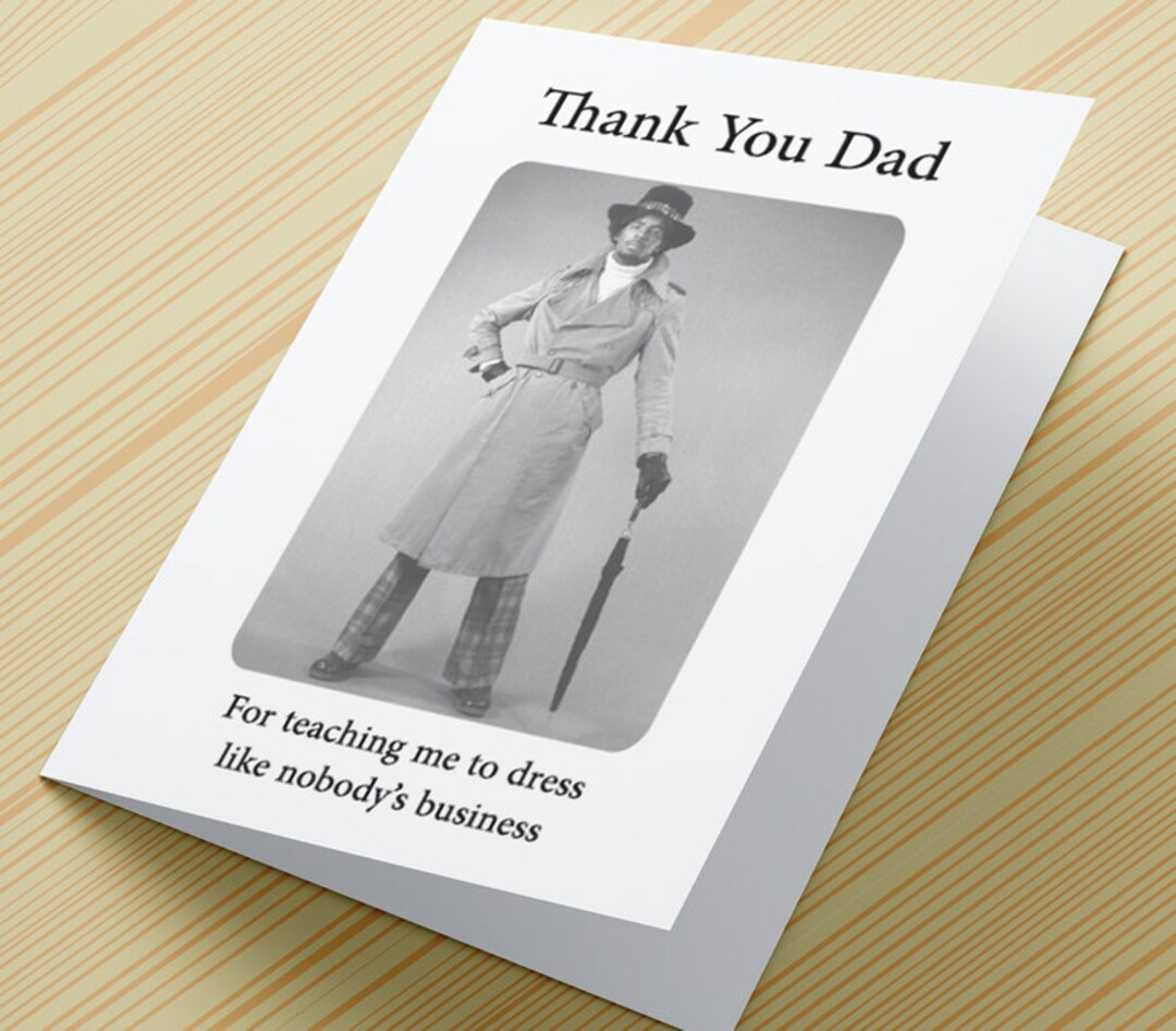 Black Father's Day Card 'dress Like Dad' - Etsy