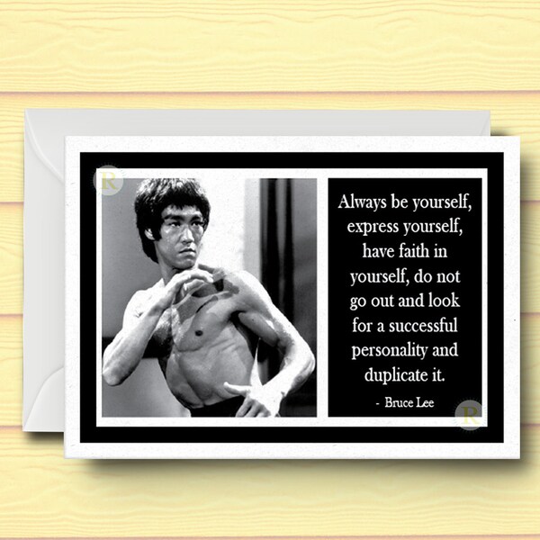 Bruce Lee Greeting Card - Etsy