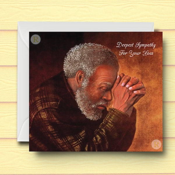 Black Sympathy Card F - Etsy