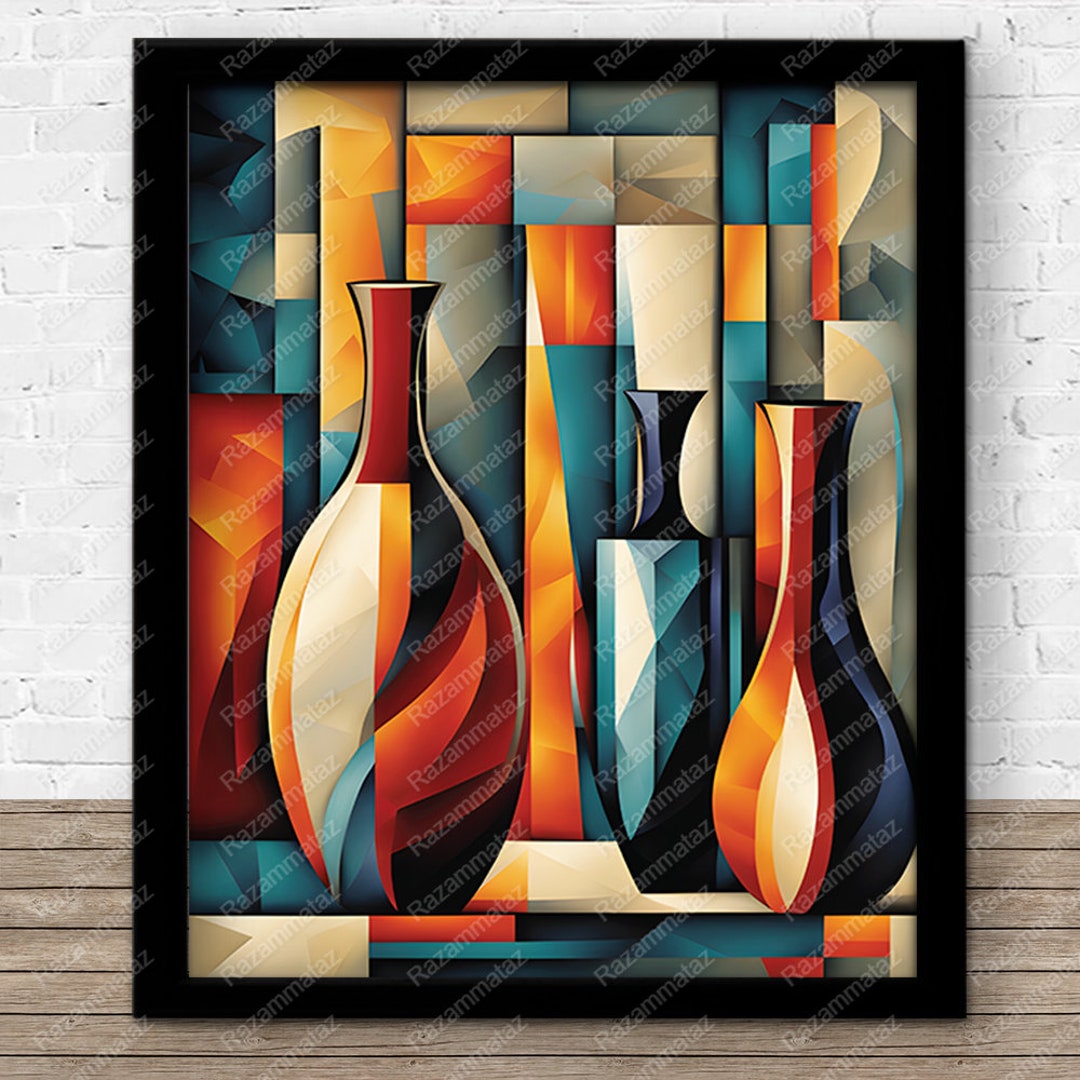 Abstract Vases Print B - Sizes A4/A3 - Etsy