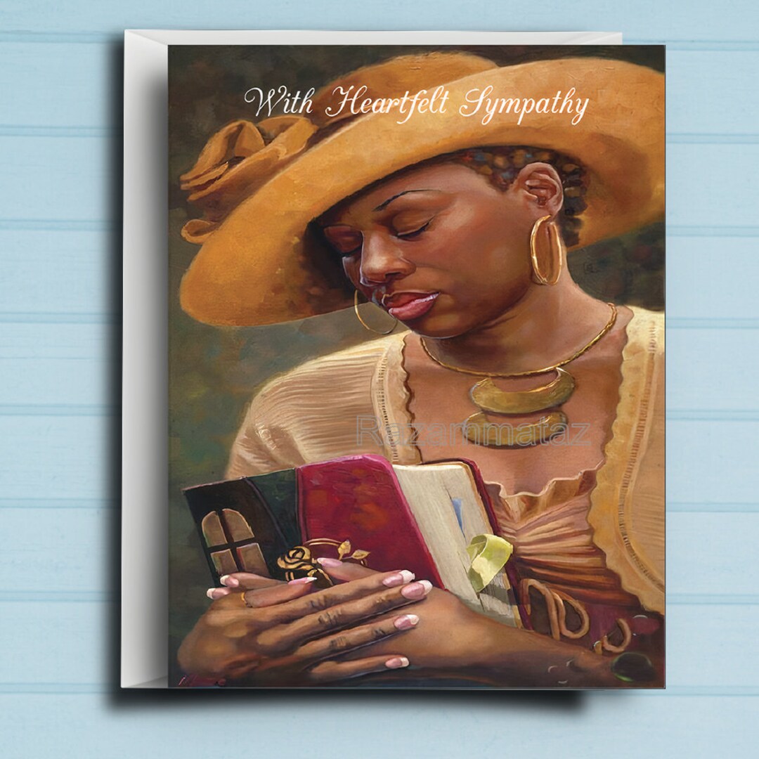 Black Sympathy Card I - Etsy
