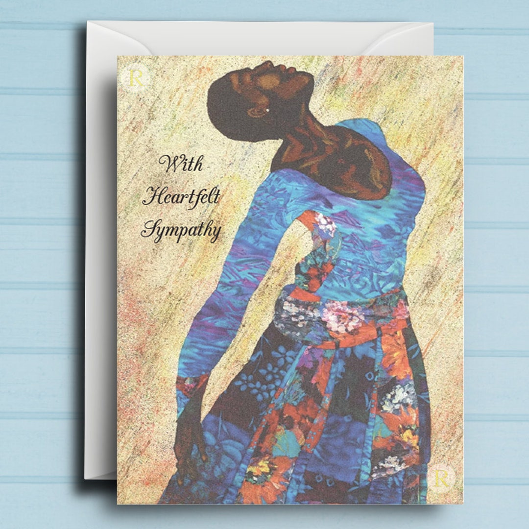 Black Sympathy Card E - Etsy