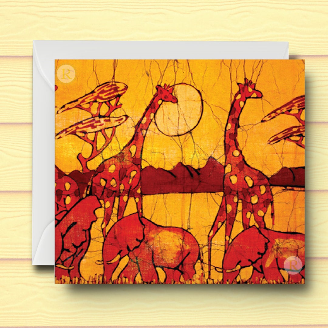 African Card J - Etsy UK