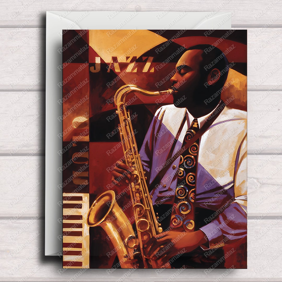 Black Jazz Band N Card - Etsy