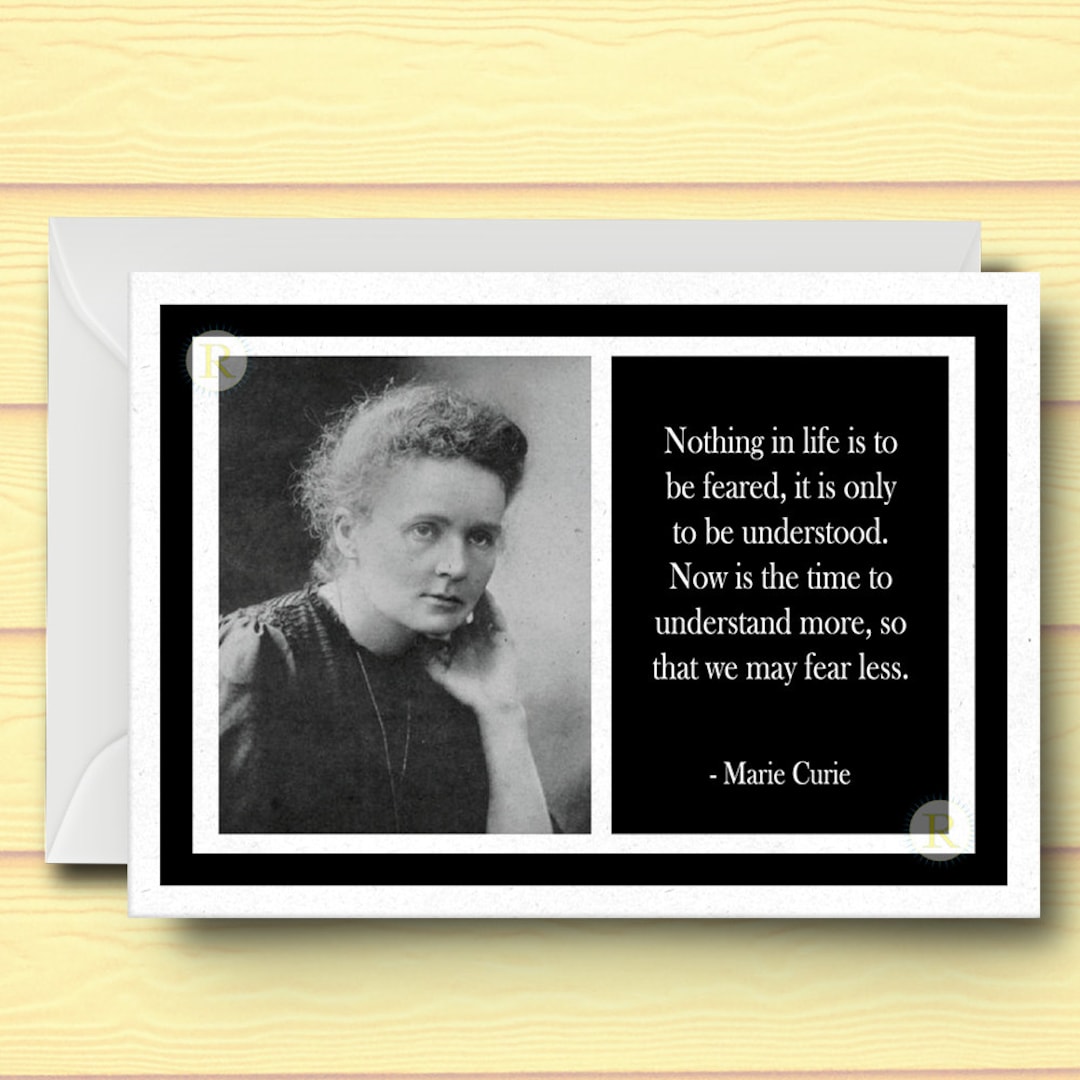 Marie Curie Inspirational Card - Etsy