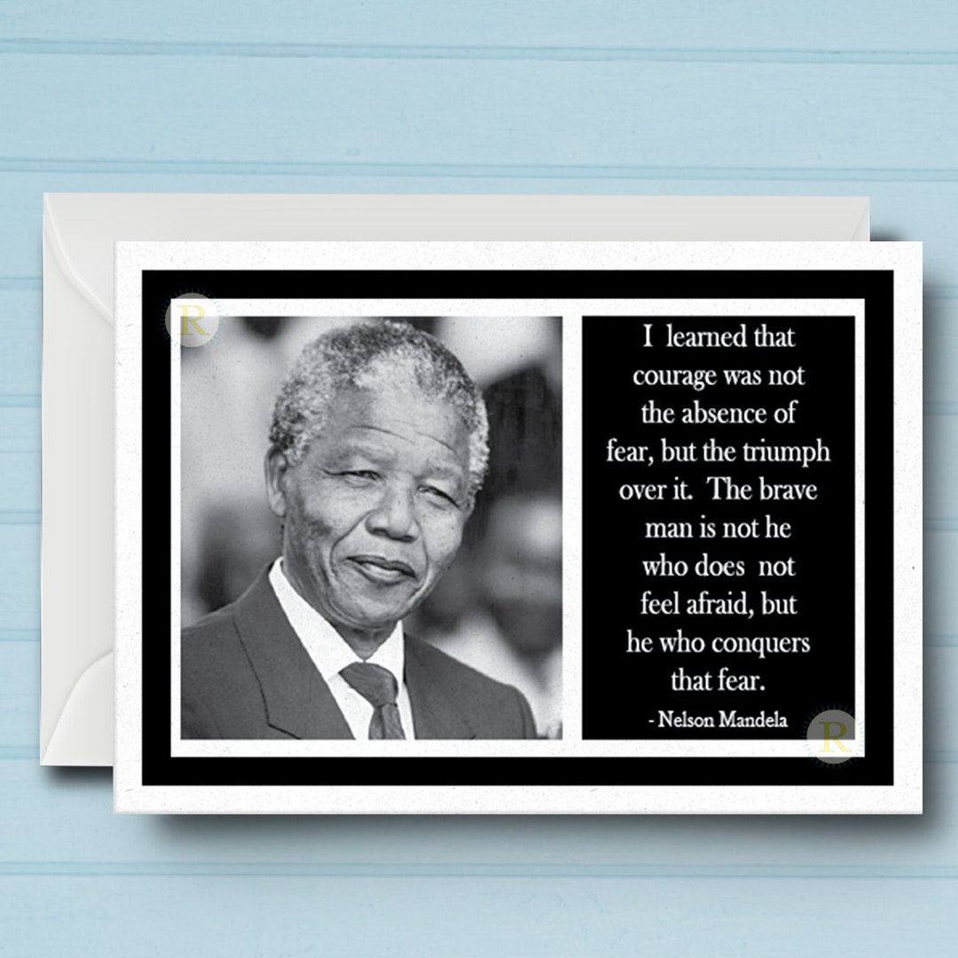 Nelson Mandela Inspirational Card - Etsy