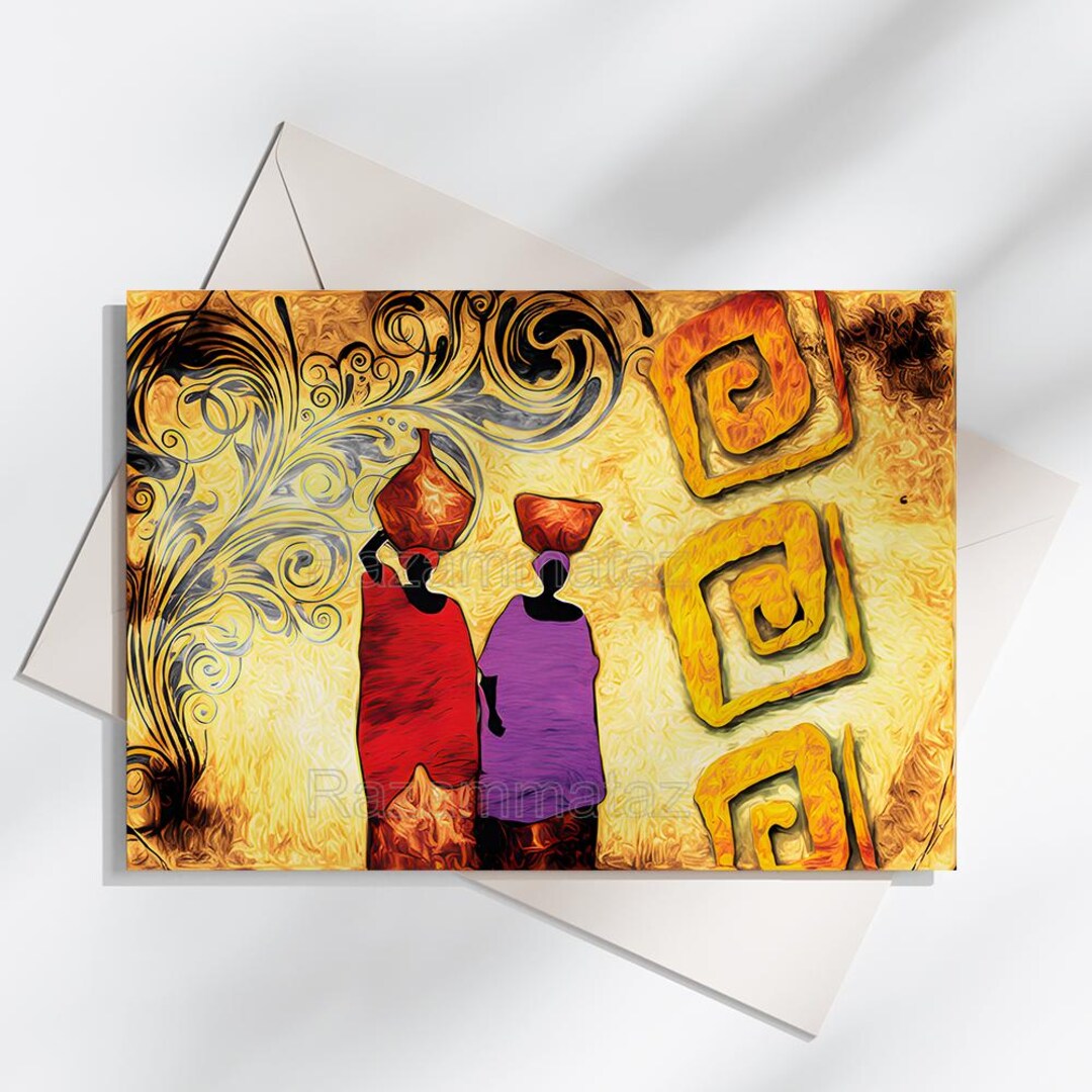 African Card C - Etsy