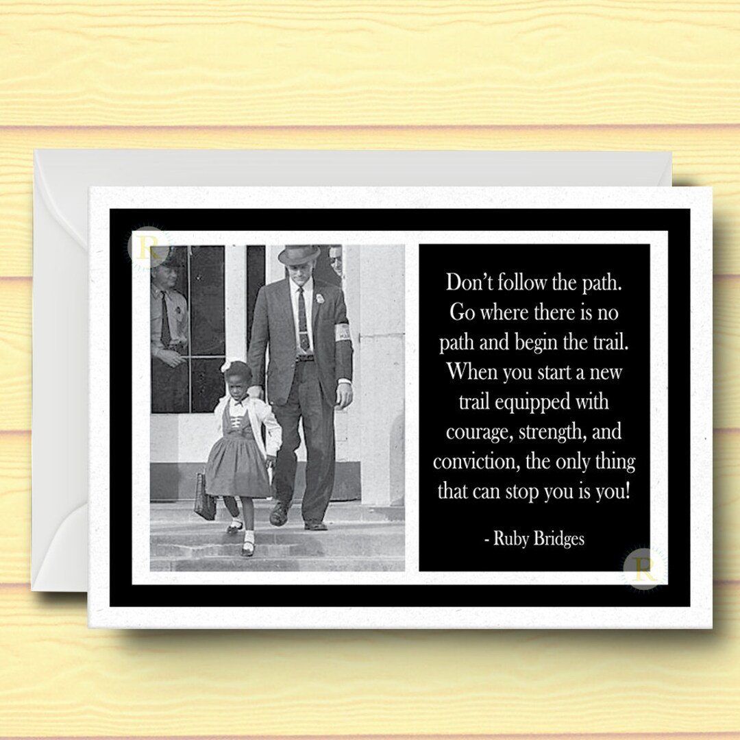 Ruby Bridges Inspirational Card - Etsy