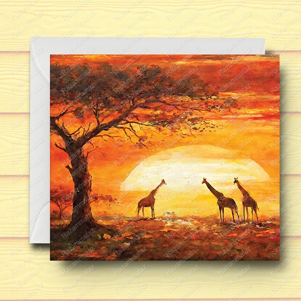 African Thank You Card - Etsy UK