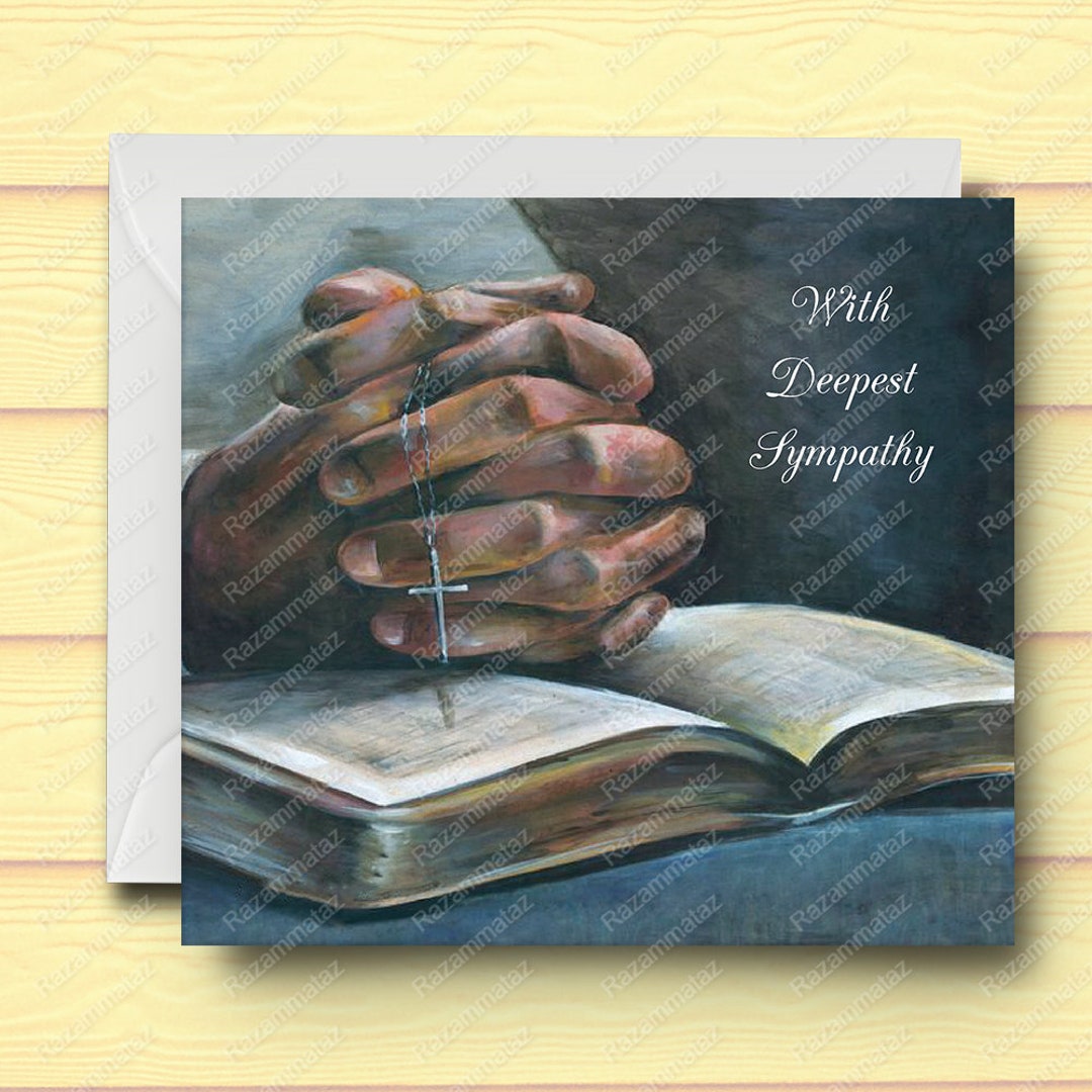 Black Sympathy Card G - Etsy
