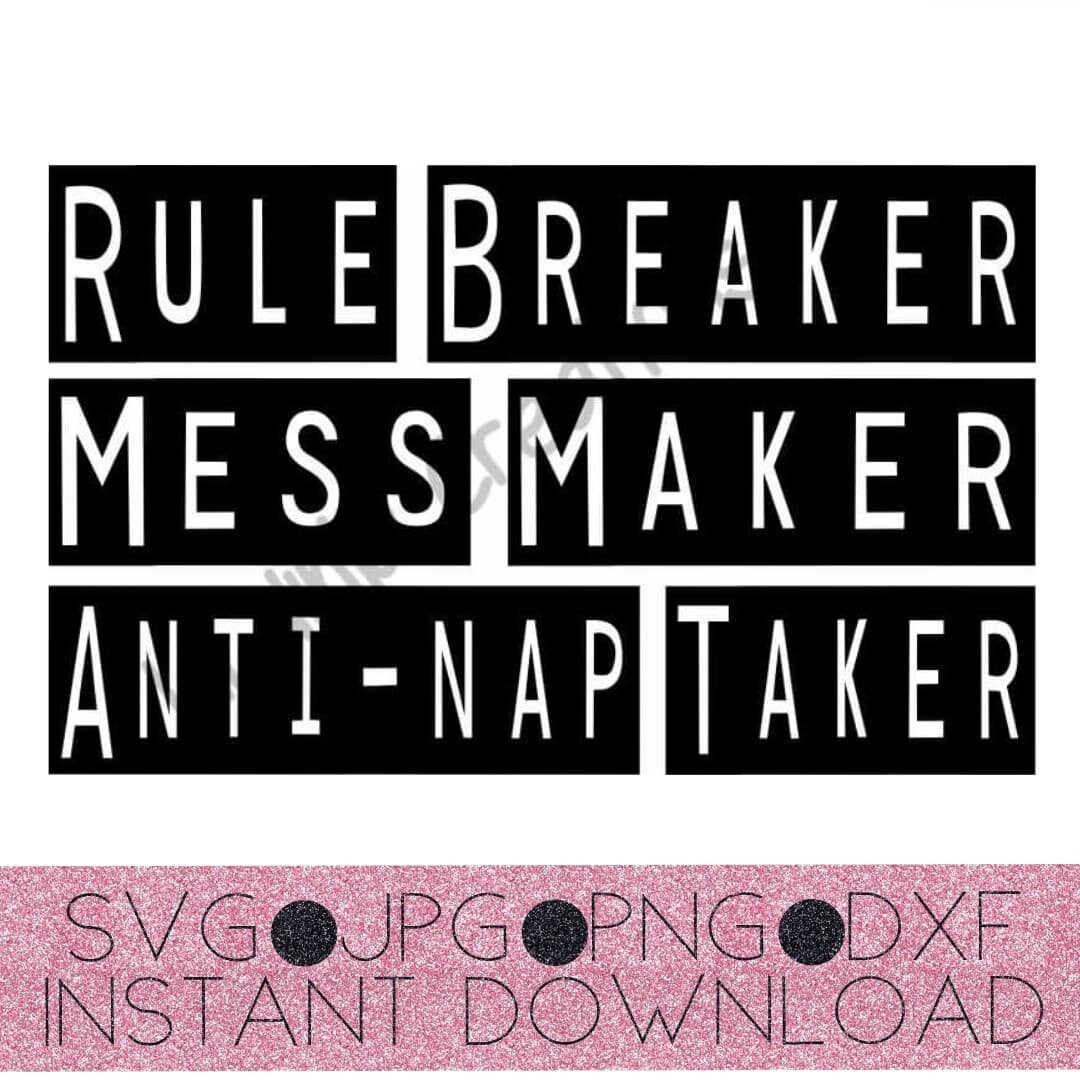 Rule Breaker SVG - Etsy