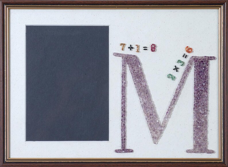 Alphabet Photo Frame / Gemstone Photo Frame / Birthday Gift for Babies ...