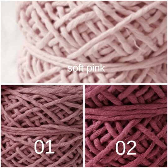 Macrame Cotton Cord / 3 Mm Single Strand Cotton Rope / Soft Cord Craft ...