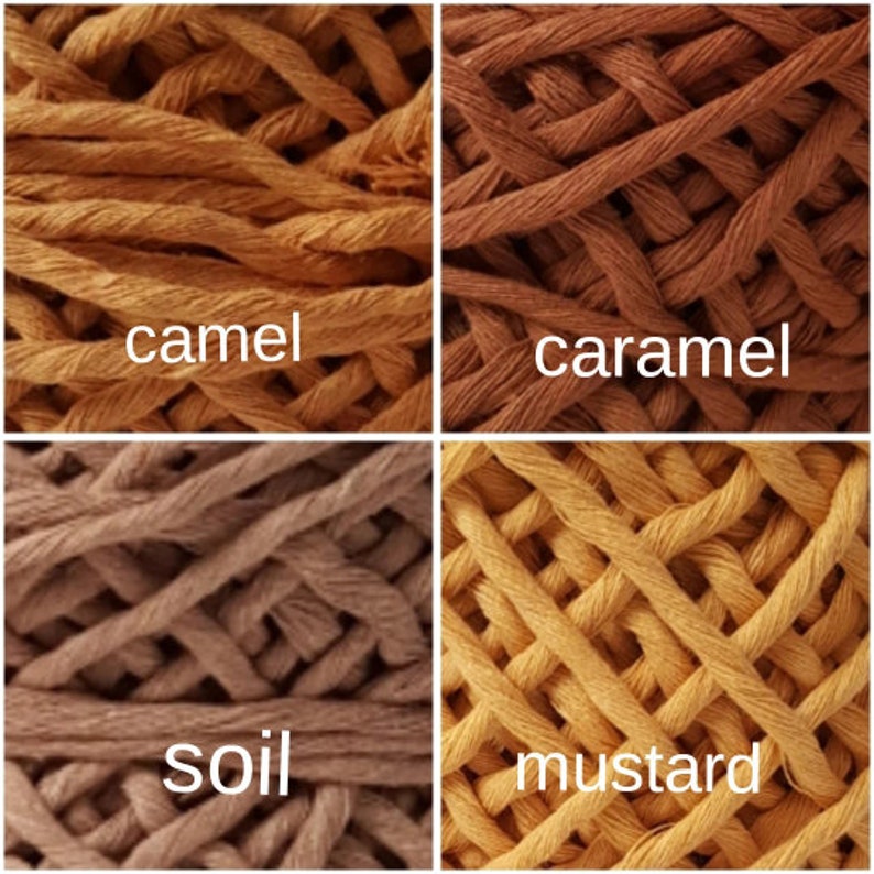 Macrame Craft Supplies & Tools Macrame Cotton Cord/3mm Single Strand ...