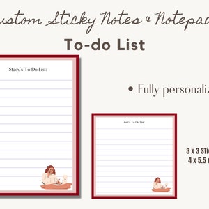Custom To-do List Sticky Note, Custom To-do List Notepad Cute Sticky ...