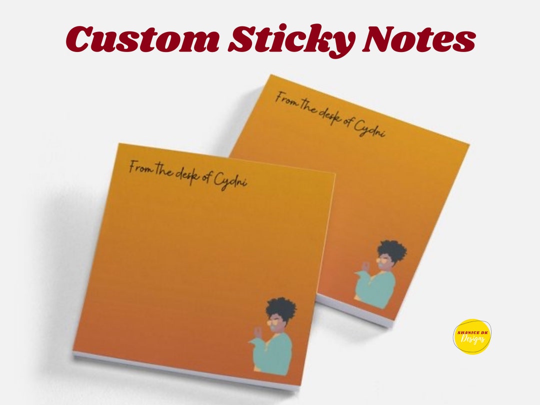 Custom Sticky Notes, Clip Art Personalized Gift | Custom Post-it® Notes ...