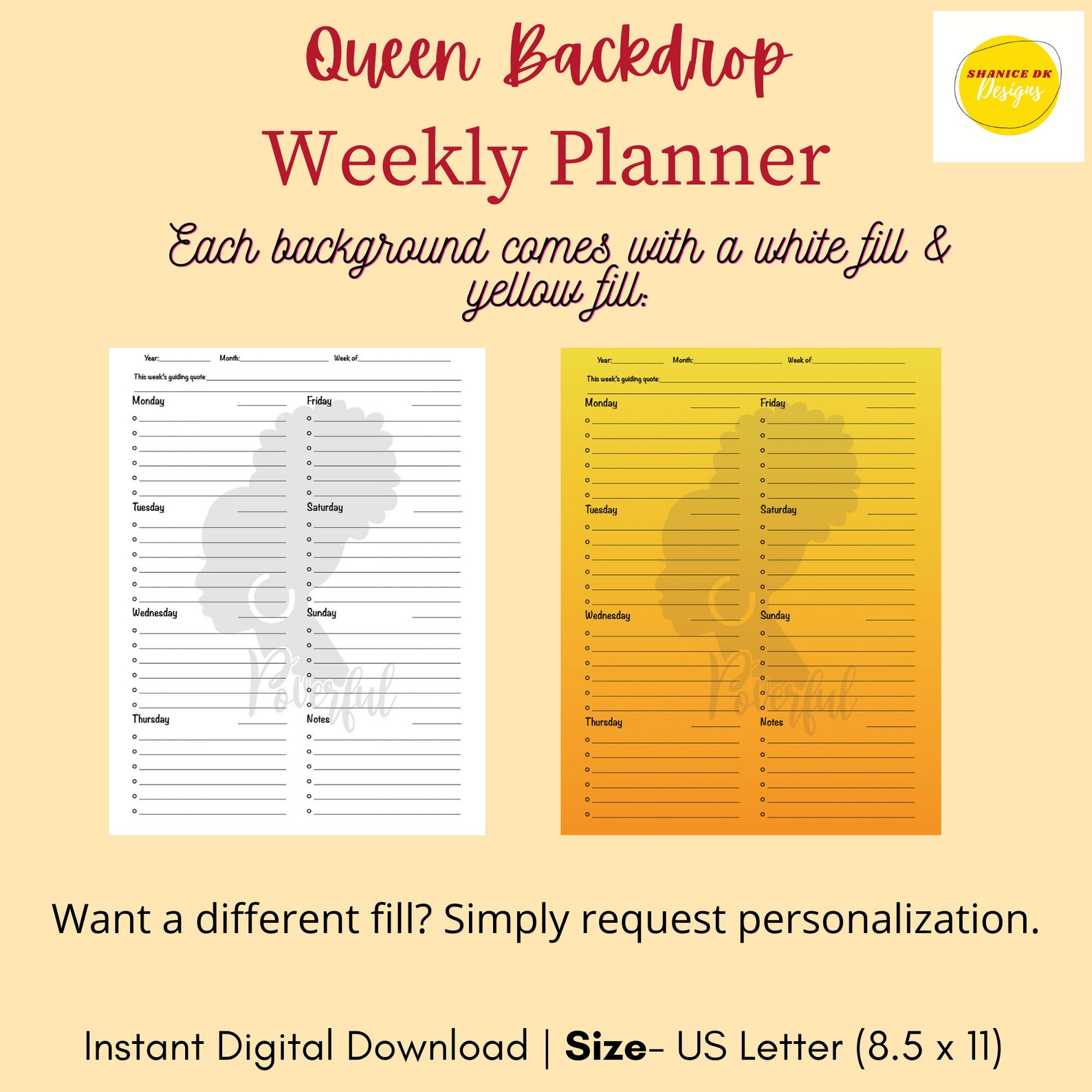 Digital Weekly Planner to Do Digital Planner Sheet | Etsy