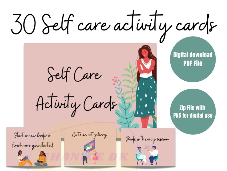 Self Care Activity Cards for Women Print at Home Daily - Etsy